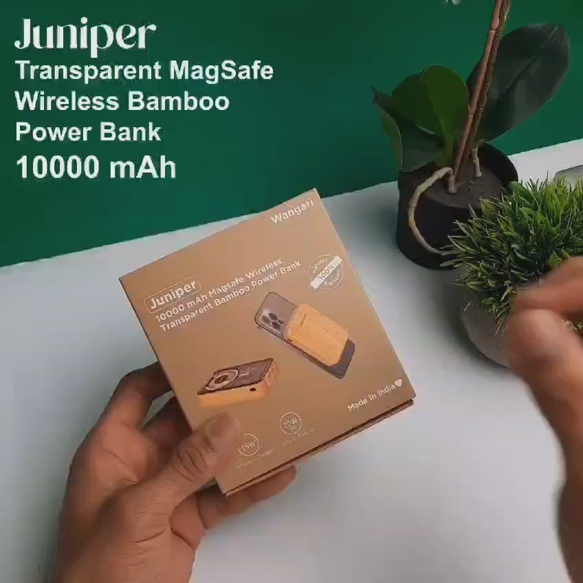 Juniper Bamboo 10000 mAh Transparent MagSafe Power Bank – Wangari